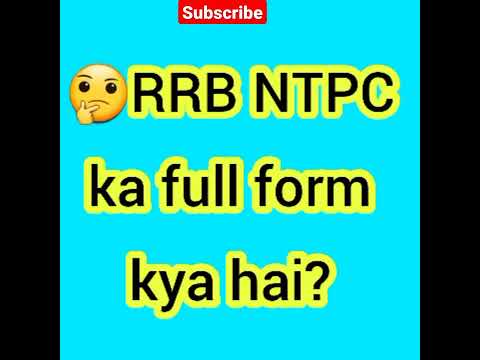 RRB NTPC ka full form kya hai 🤔 #superamazingway#shorts #ntpc #rrbntpc#rrbgroupd #fullform#rrb