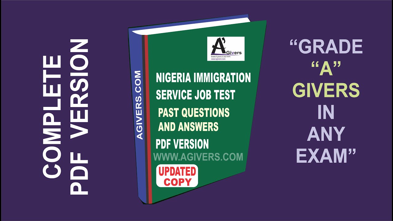 NIS Past Questions & Answers PDF - Nigeria Immigration Service Job Test