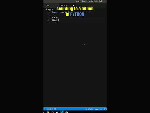 Python vs C/C++ speed test | Counting to 1 billion | #shorts #python #cpp