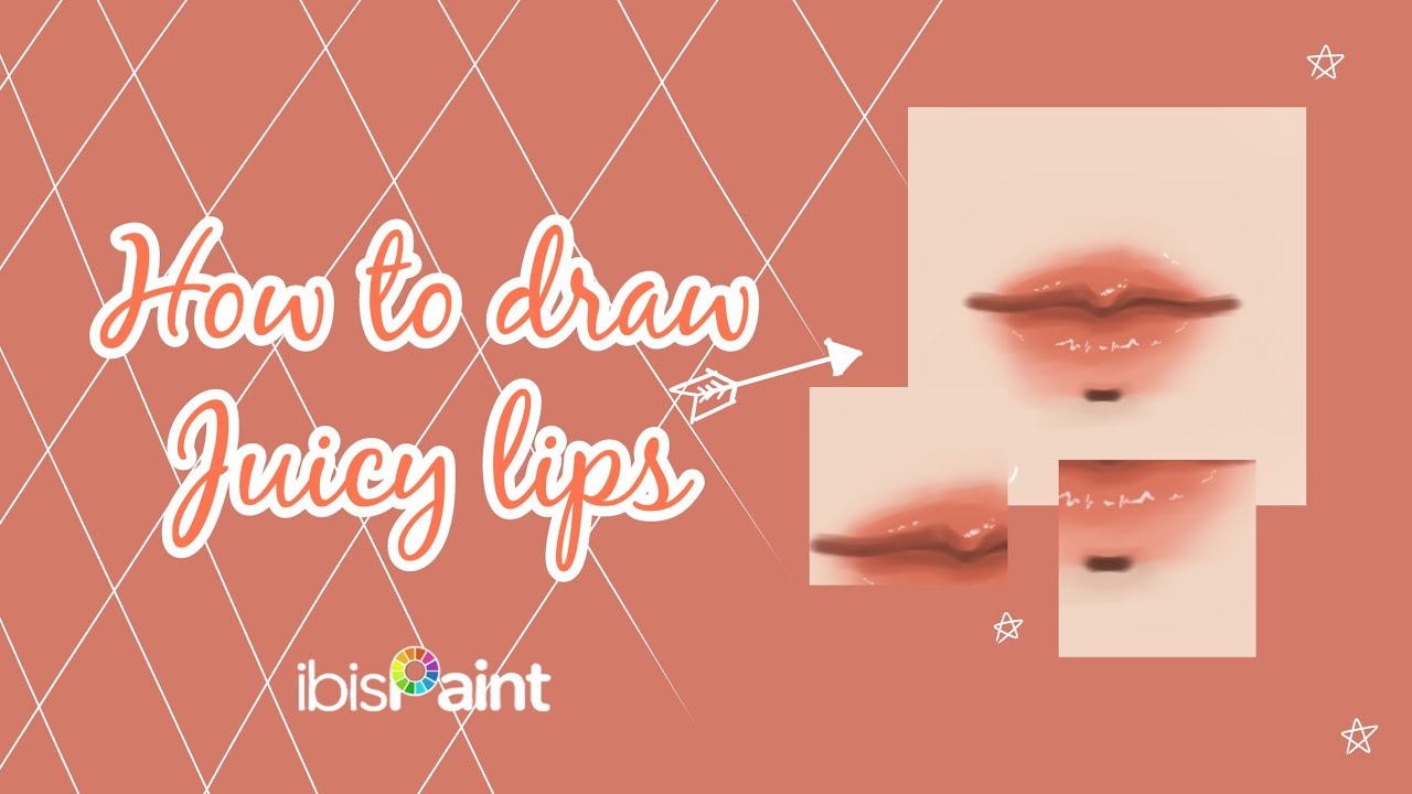 How to draw juicy lips (Tutorial) - Ibis paint x