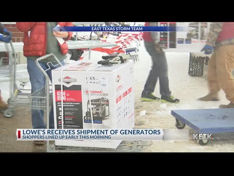 Lowe's in Tyler receives extra shipment of generators