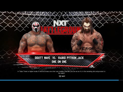 WWE 2K24 Ddott Wave vs Rabid Python Jack