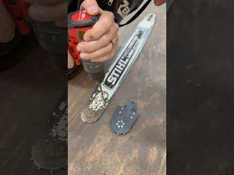 Stihl chainsaw bar tip replacement #stihl #chainsaw #maintenance