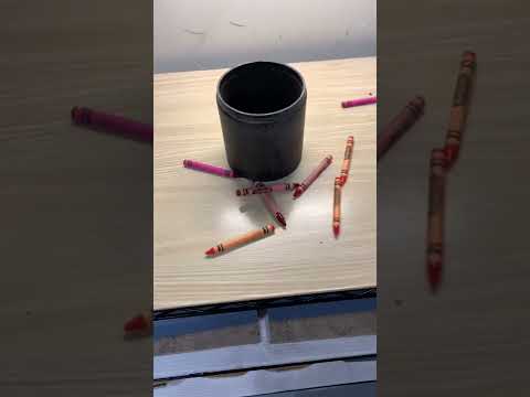 Will it tumble? Pink crayon edition ✨ #shorts #rocktumbler