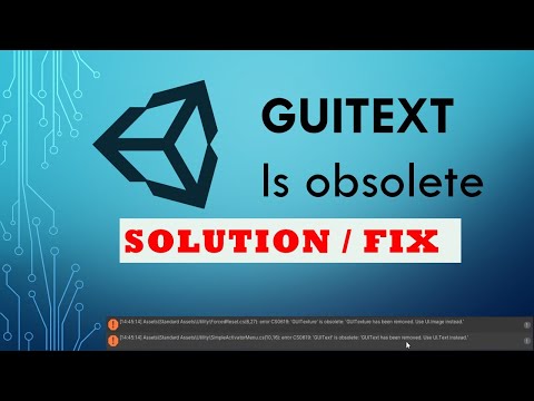 GUIText is obsolete in Unity error solution / Fix