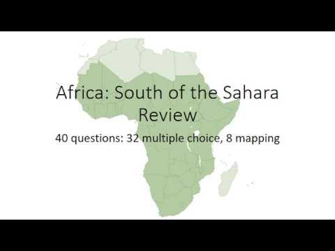 TEST REVIEW Africa South of the Sahara 2017 2018