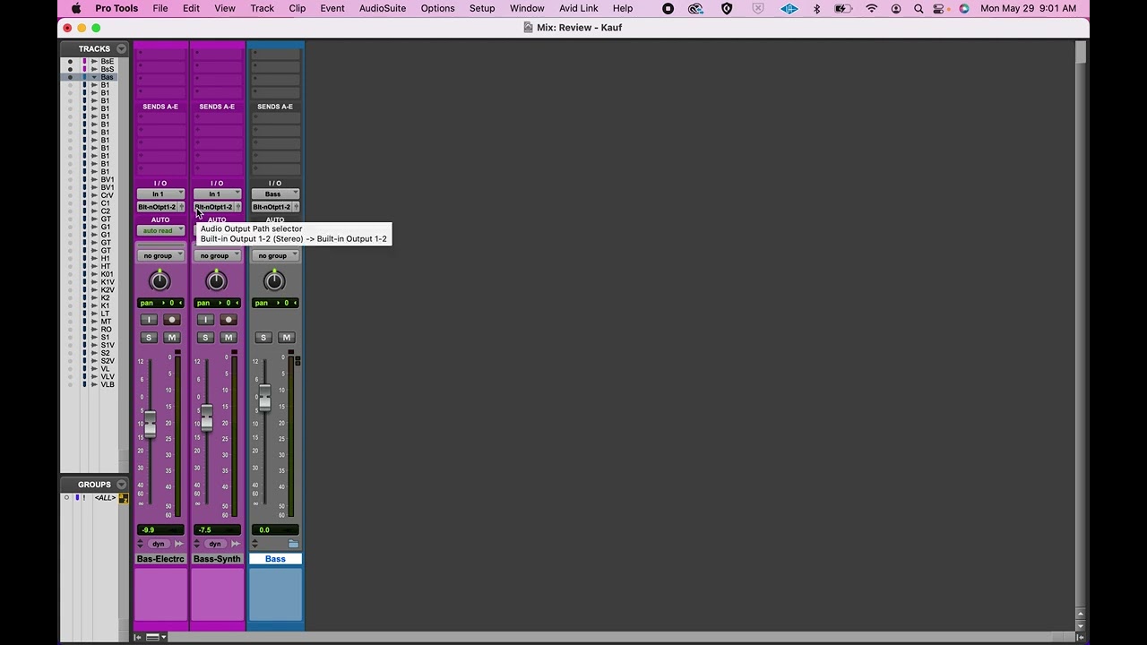 Pro Tools - Routing Folder Set Up - Quick