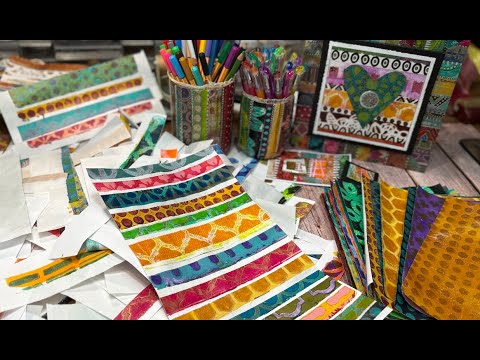 GEL PRINT ART EP. 3:  STEP 2:  Prep & Tips On Creating Fun Stripe-y Papers For A Variety Of Projects