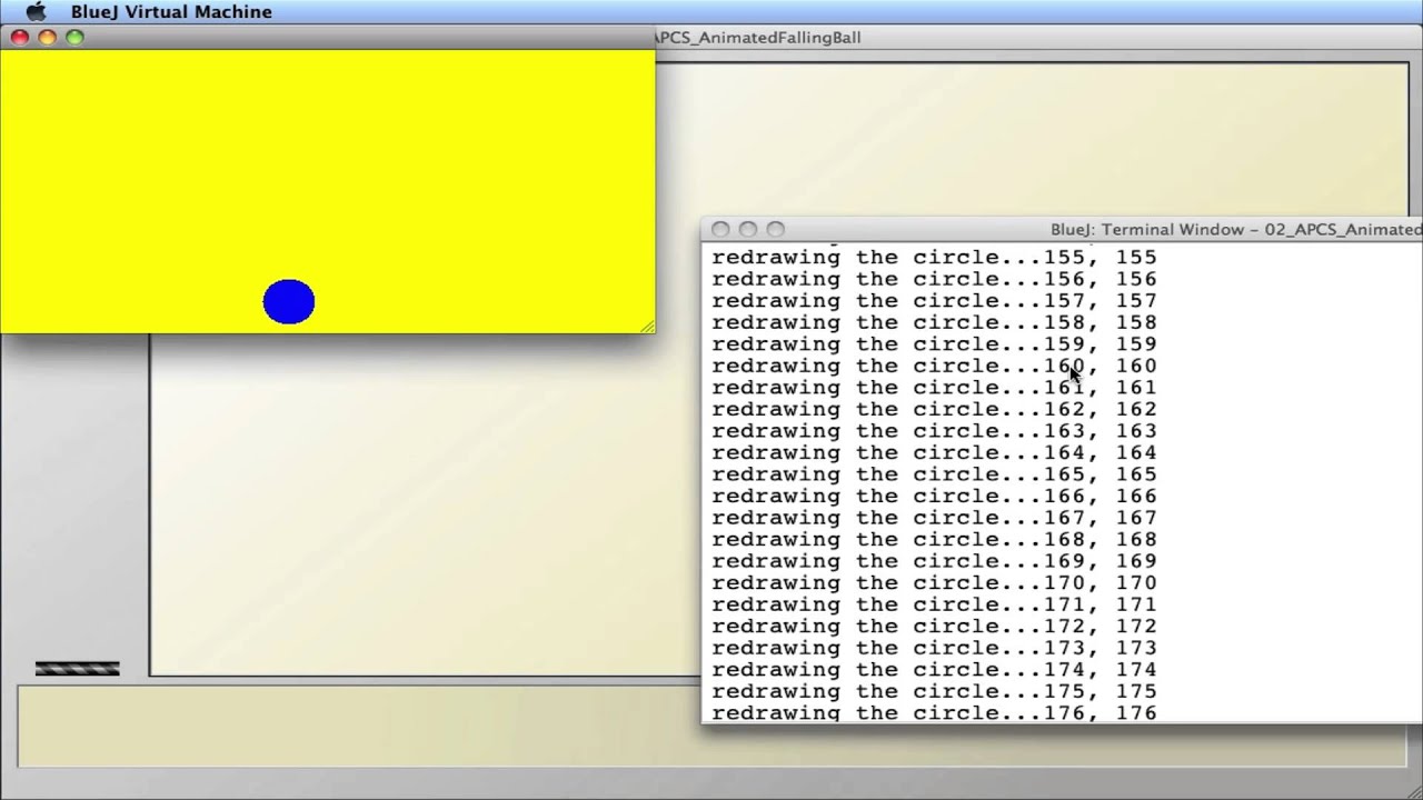 APCS Java Animation Falling Ball