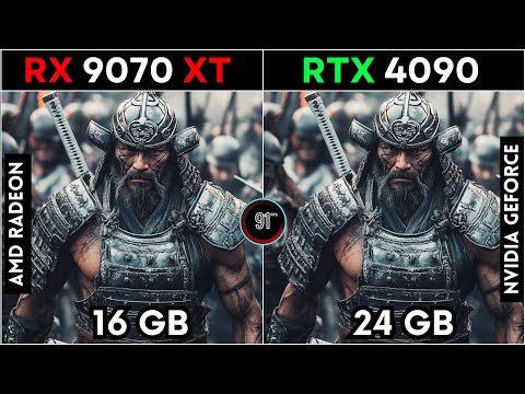 Rx 9070 xt vs Rtx 4090 : test in 20 games : 1080p -1440p - 2160p