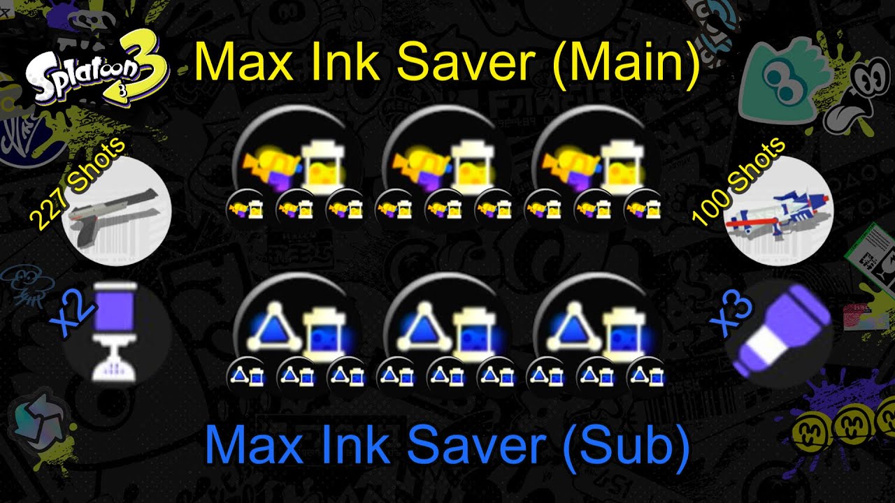 Max Ink Saver - Splatoon 3 Ability Stacking