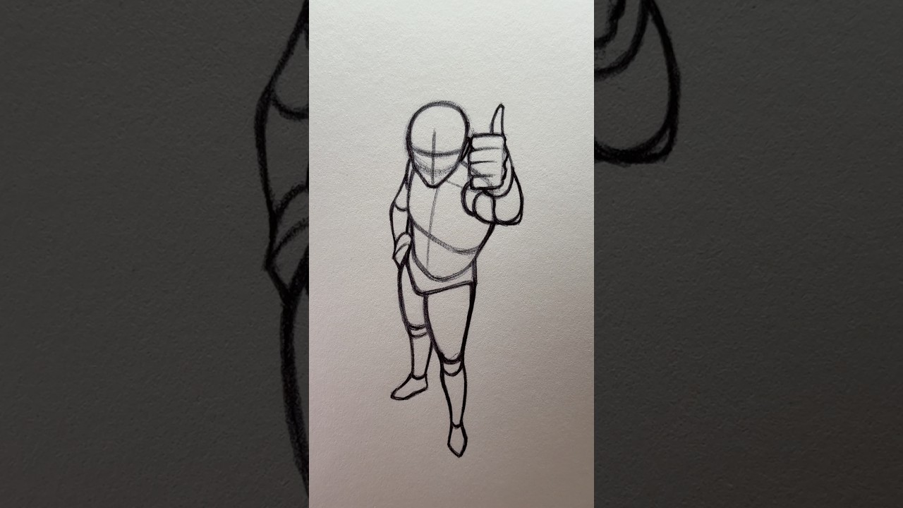 How to Draw a Thumbs-Up Pose ⭐️Tutorial⭐️ #howtodraw #draw #drawing #sketch #sketching #art #shorts