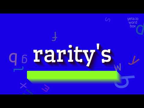 How to say "rarity's"! (High Quality Voices)