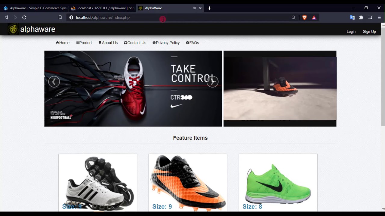 Alphaware - Simple E Commerce System using PHP DEMO