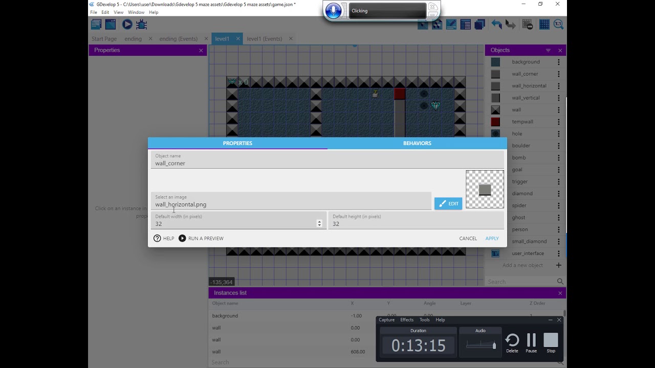 Gdevelop Tutorial 4   Part B