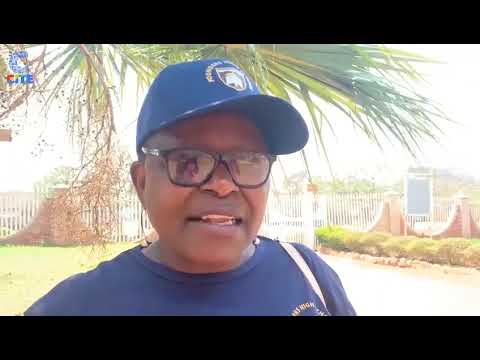 Matilda Hikwa speaks on the Founders High School parade
