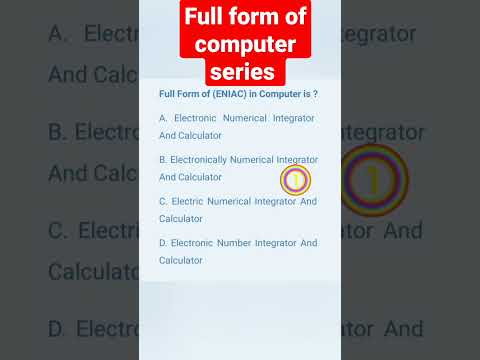 full form of ENIAC in Computer is #shorts #shortsfeed #computer @notesforall987 #fullforms