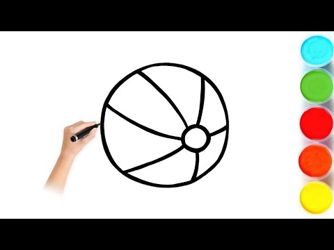How to Draw a Volleyball for Kids - Easy Step by Step Tutorial #290