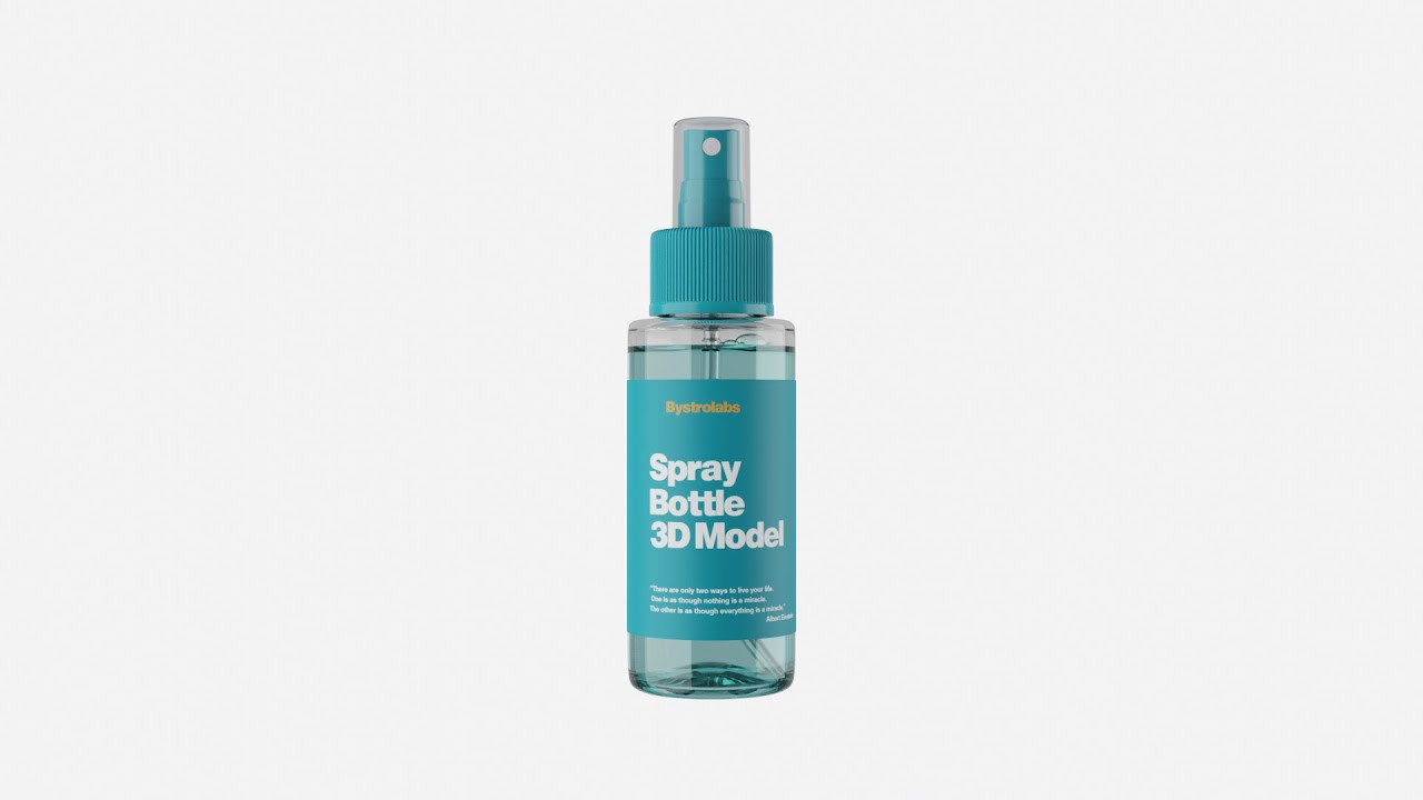 Spray bottle 3D model animation