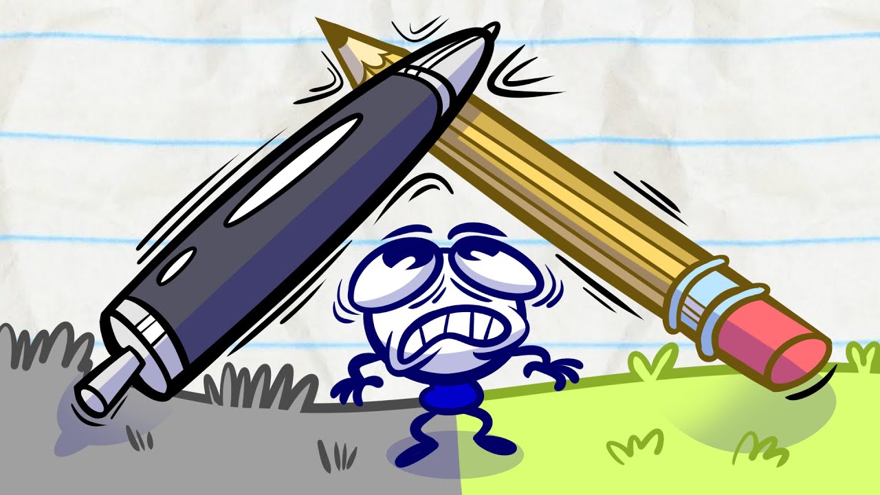 Batalla de tinta de Pencilmate! El | Personajes de dibujos animados | Cortometrajes animados | Lapiz