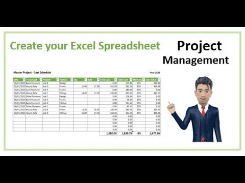 Project Management Spreadsheet Tutorial - Create in just 12 minutes