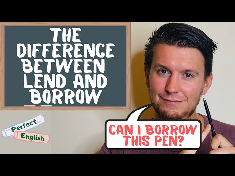 LEND or BORROW? What is the difference? English grammar video