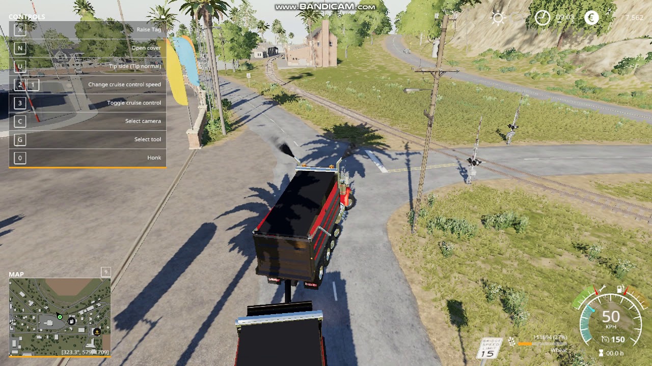 kenworth W900 Dump truck with Pup Trailer 1.0.0.2 - FS 19