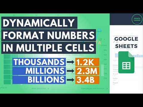 Dynamically Format Numbers in Multiple Cells for Google Sheets: Thousands, Millions, Billions