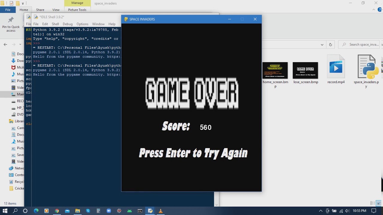 Space Invaders in Python with the Pygame Package