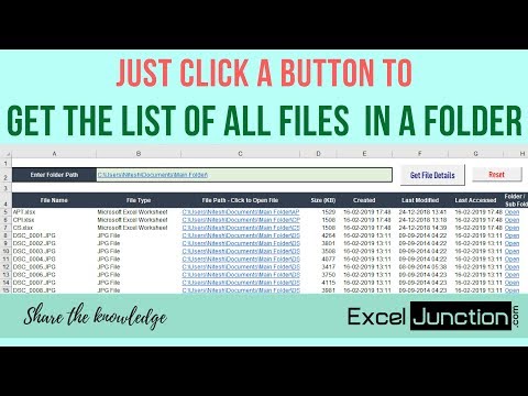Get the LIST of all FILES in a FOLDER – EJ File Manager