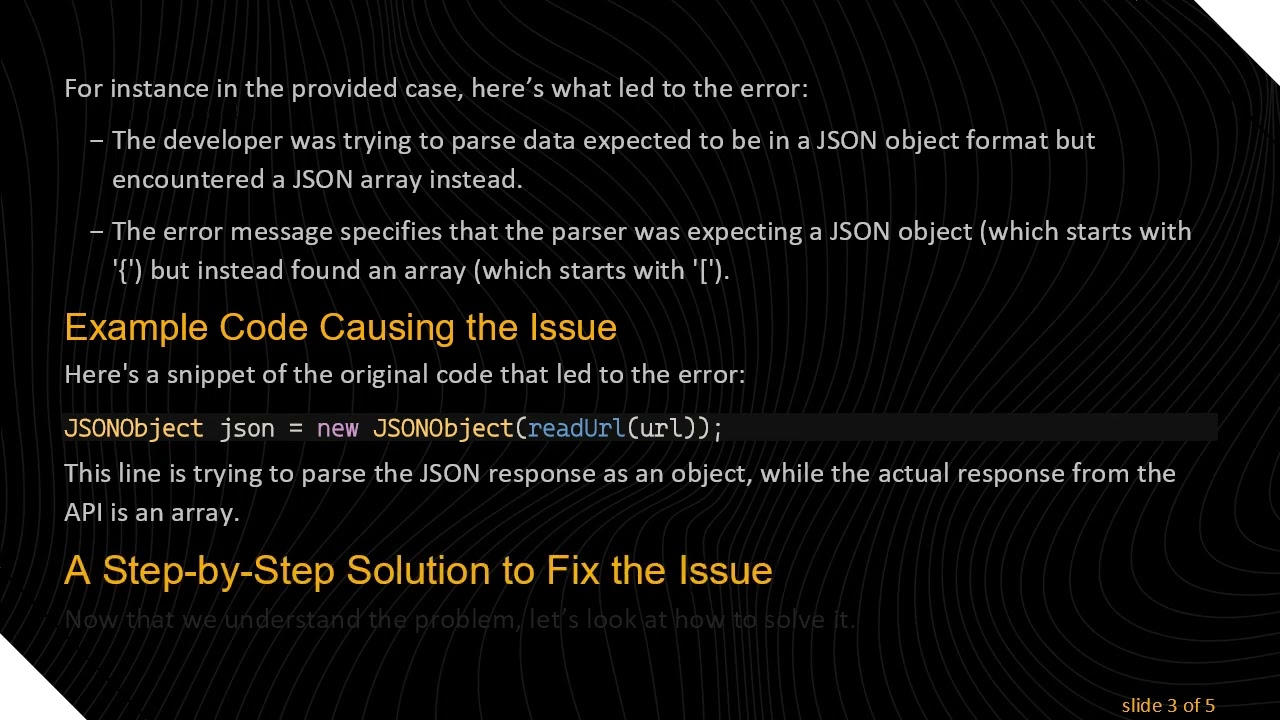 How to Fix the JSONException When Parsing JSON Data in Java