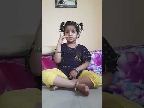 5y1mo Lasya Priya trying to pronounce names of Asamyutha Hasthas from Abhinaya Darpanam