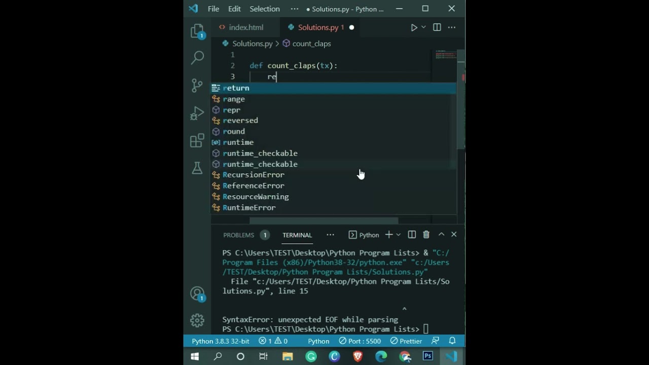 #shorts #Programming #coading #python exercise calculating claps problem writing a python function