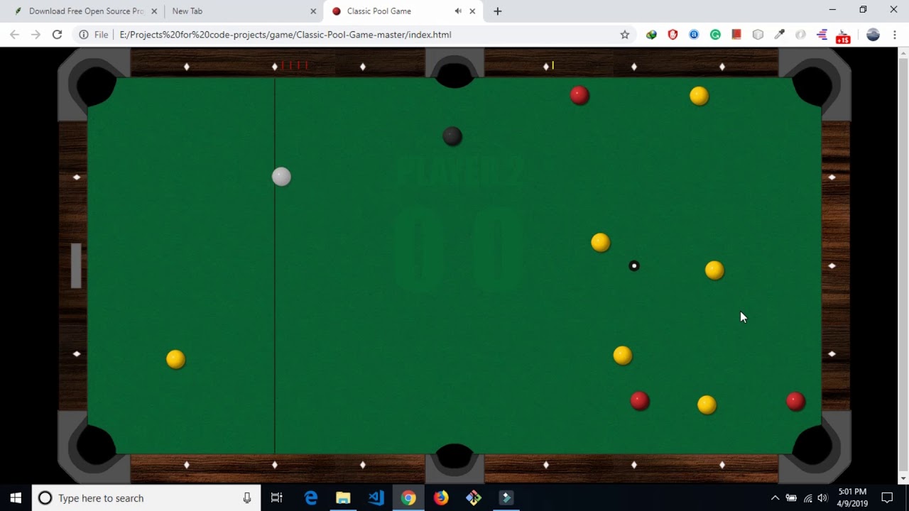 Classic Pool Game In JavaScript