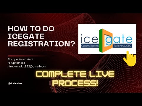 How To Do ICEGATE Registration? | Live Process Shown | IEC | Import Export Series @nirupamadb9235