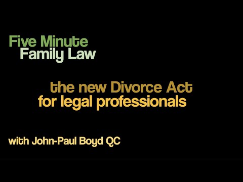 FMFL - The new Divorce Act for legal professionals