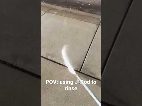 Pressure washing, rinsing down using J Rod & repeating surface cleaner.