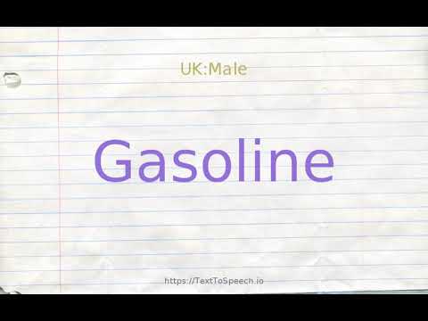 How to pronounce gasoline