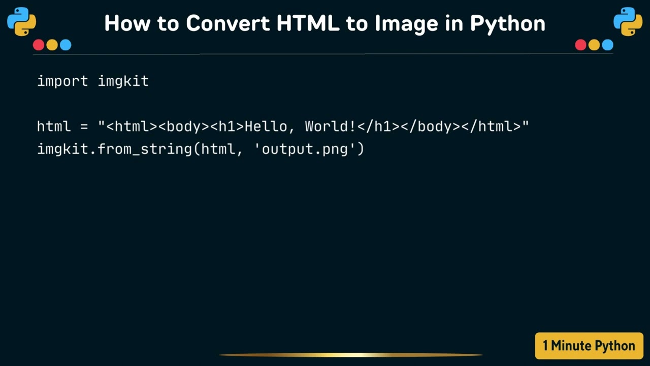 How to Convert HTML to Image in Python