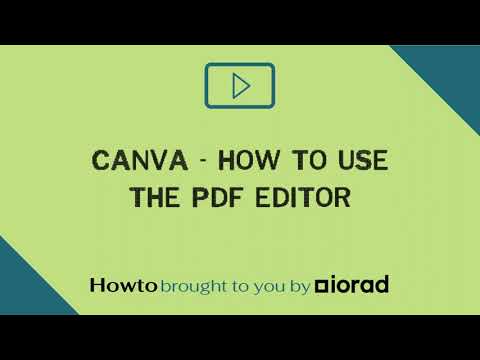 Canva - How to use the PDF editor