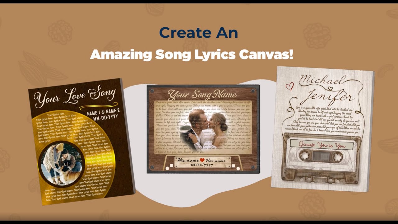 Custom Any Song Song Lyrics On Canvas | Best Anniversary Gift from Benicee Shop