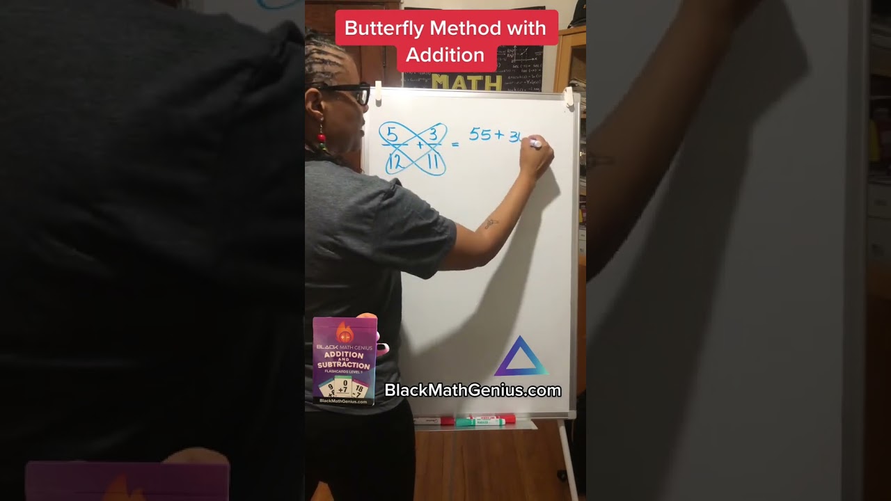 Butterfly method for addition! #BlackMathGenius #learnmath #MathFun #math #fractions #mathhack