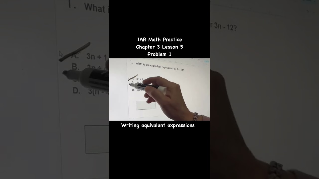 Writing Equivalent Expressions Problem 1  #mathtutor #mathteacher #shortsfeed #trending #mathcourse