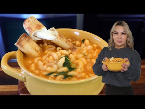 Traditional Mexican Soup (Sopa de Coditos con Taquitos Dorados de Queso)