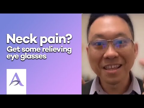 Get some Neck Pain Relieving Eye Glasses that block blue light