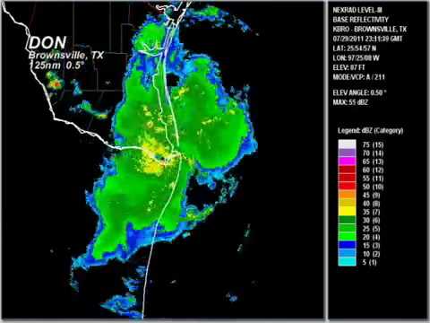 2011 Don - Brownsville, TX WSR-88D Radar Animation