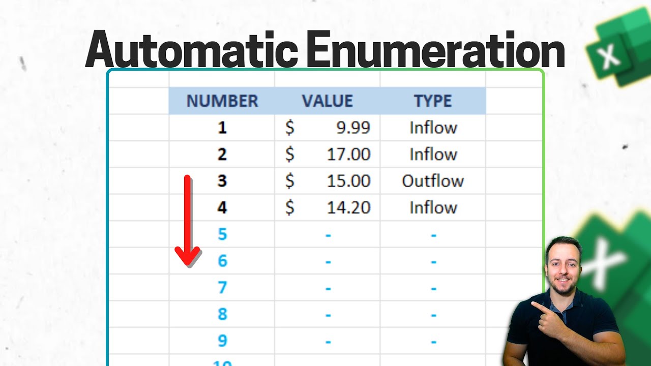 Automatic Enumeration in Excel | 3 Examples | Dynamic Sequence