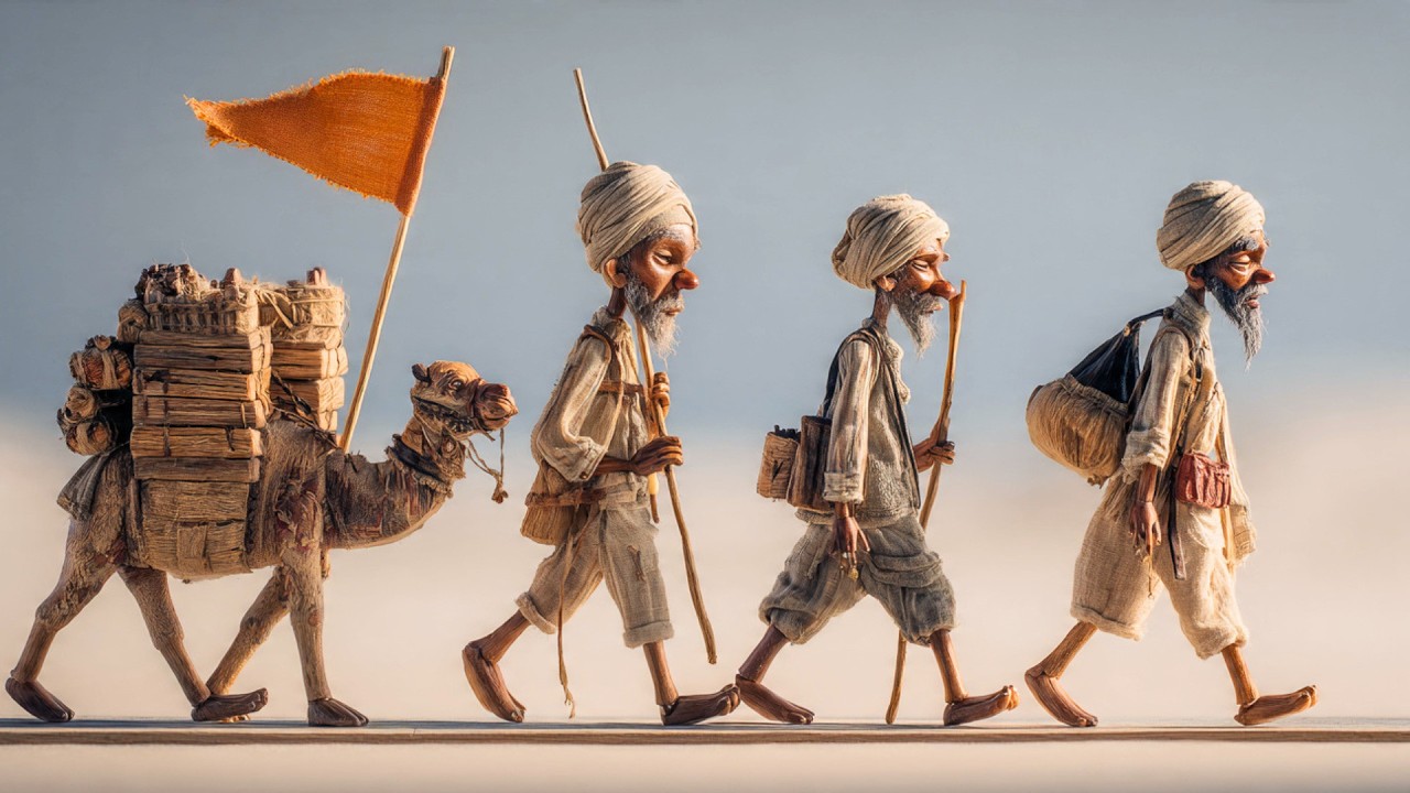 Surreal AI Film • A Very Unusual Town | Where the Sand Remembers (4K)