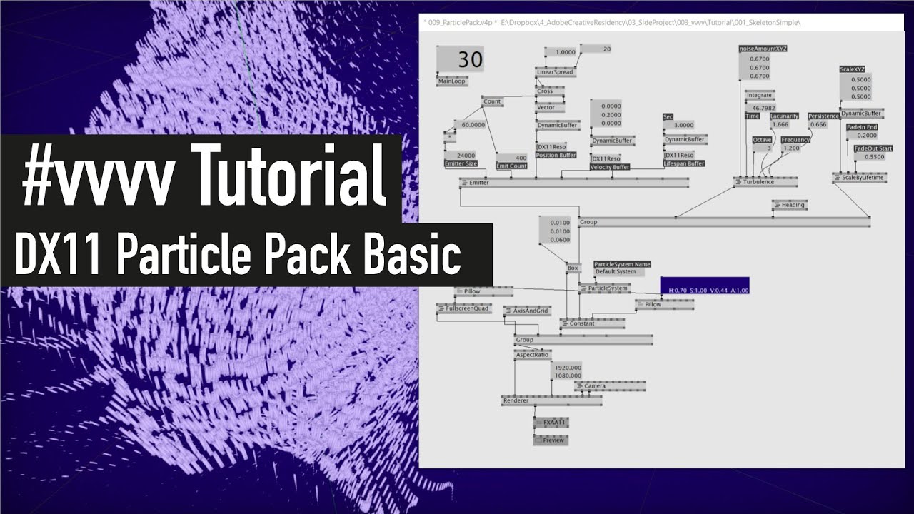 vvvv beta Tutorial | DX11 Particle Pack Basic