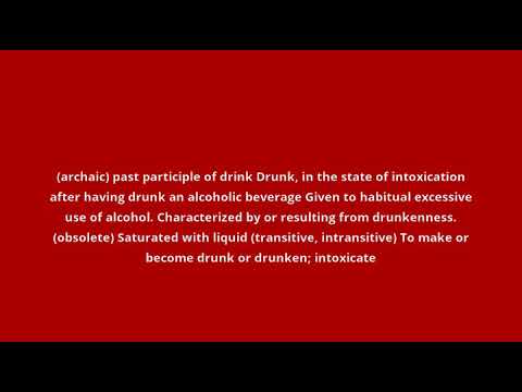 what is the meaning of drunken